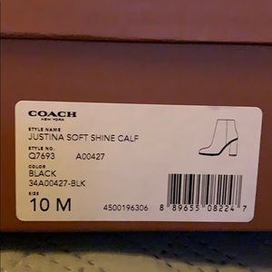 Coach | Shoes | Coach Black Leather Sole Studded Bootie | Poshmark